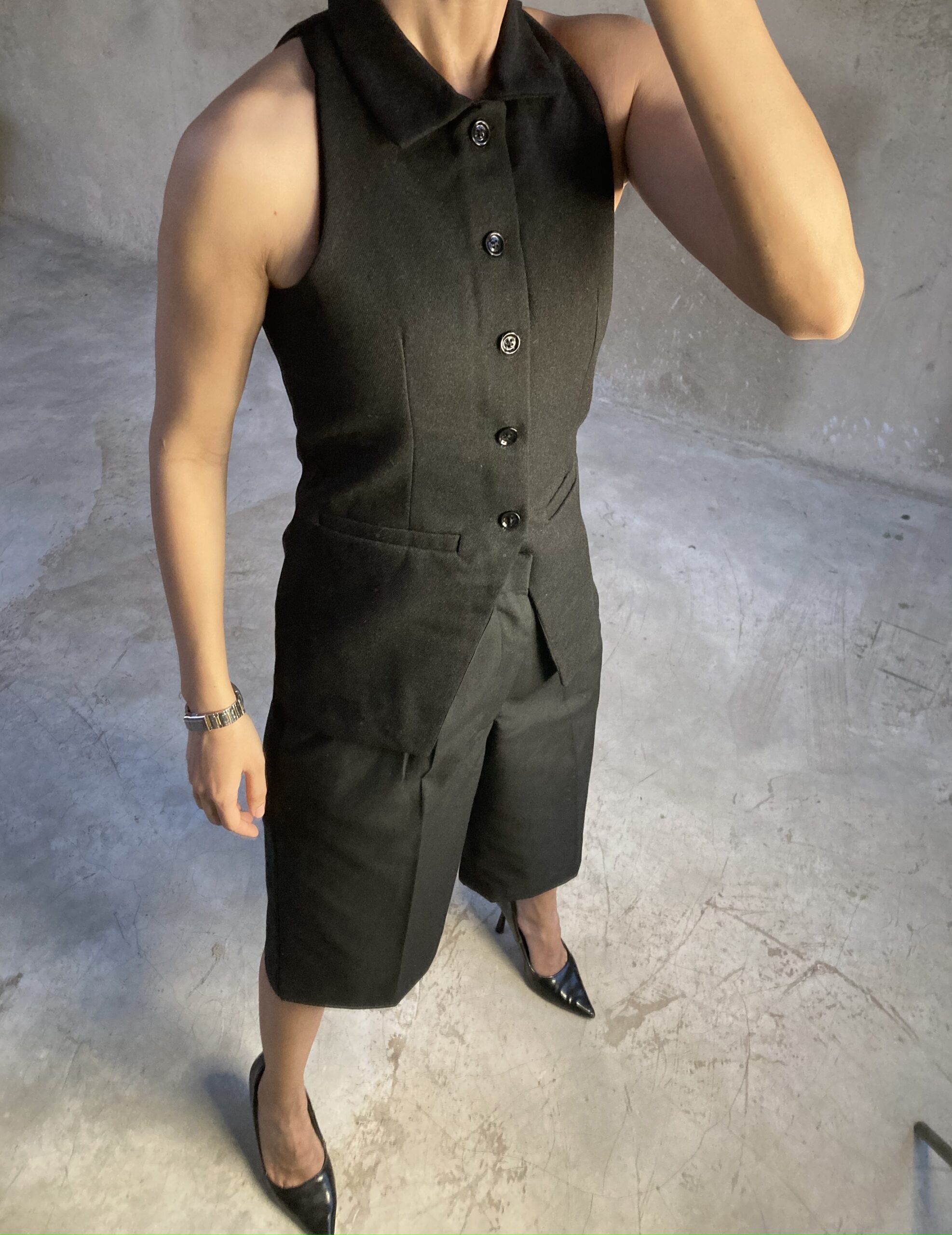 Tweed collared vest - THE ROK